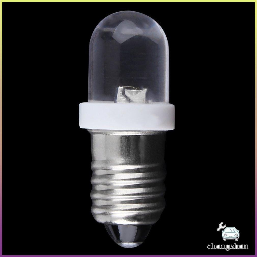 E10 LED Screw Base Indicator Bulb Cold White 24V DC Illumination Lamp ...