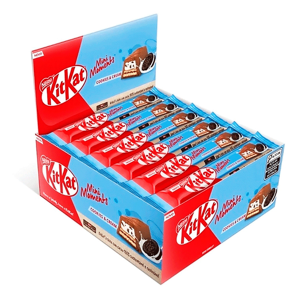 Kit Kat Mini Moments Cookies & Cream 24x34g - Nestlé | Shopee Brasil