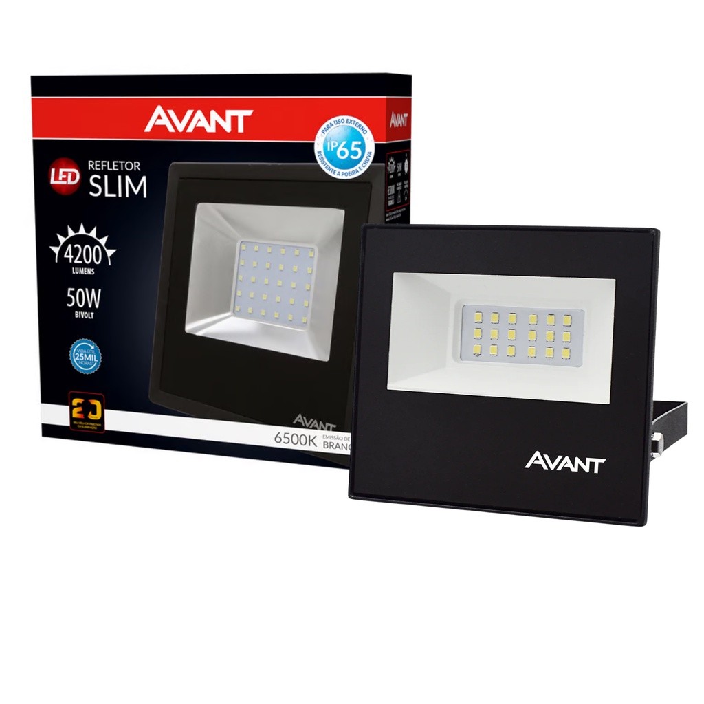 Holofote Refletor Super Forte Led 30w/50w/100w 6500K Bivolt Prova D'água Avant Pronta Entrega ...