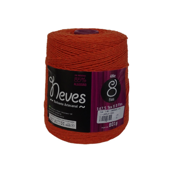 Barbante Artesanal Neves - 8 fios - IMPORTADO - Cor Laranja Forte 11 ...