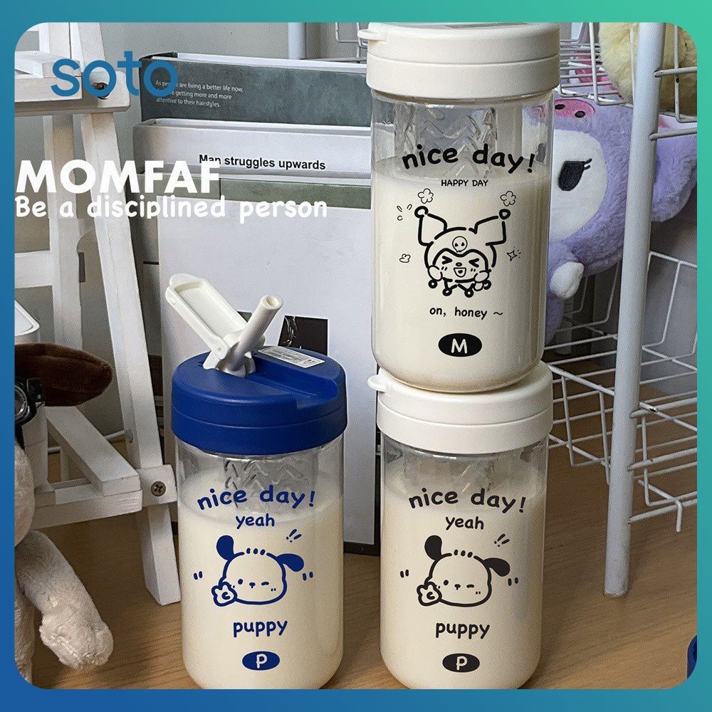 Soto Sanrio Hello Kitty Pachacco Garrafa De água Copo Kuromi Novo Bonito Simples Ins 600ml De ...