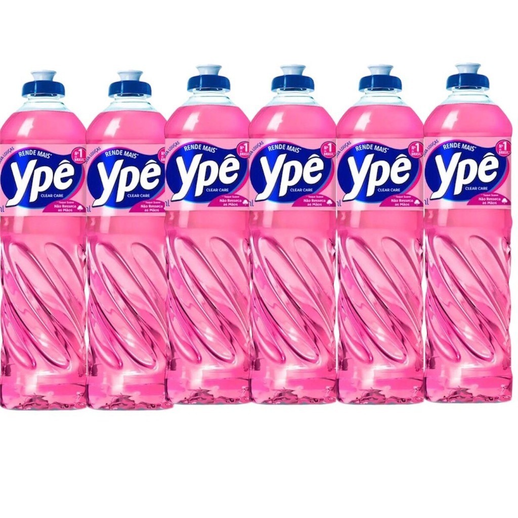 Kit 6 Un Detergente Ype Clear Care 500ml | Shopee Brasil