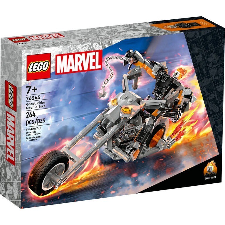 LEGO Marvel Ghost Rider Mech and Bike 76245 Building (264 Pieces ...
