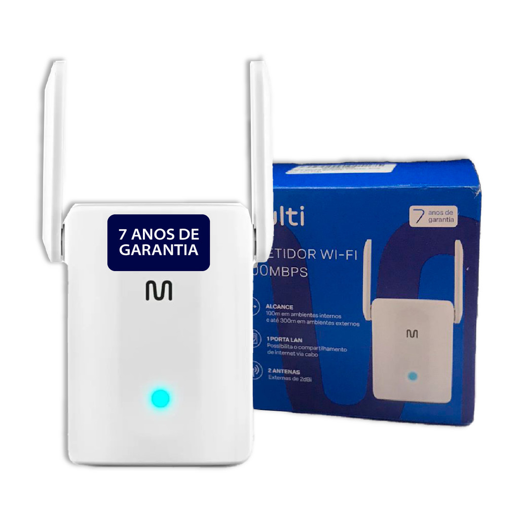 REPETIDOR DE INTERNET ORIGINAL MULTILASER WIFI 300 MBPS 7 ANOS DE ...