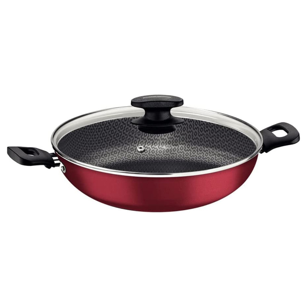 Panela Wok 3,3l 28cm Loreto Vermelho Antiaderente Tramontina | Shopee Brasil