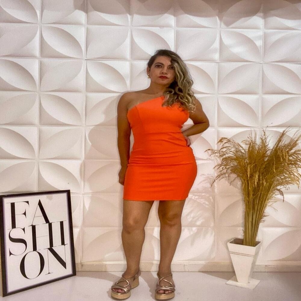 Vestido Tubinho Laranja | Shopee Brasil