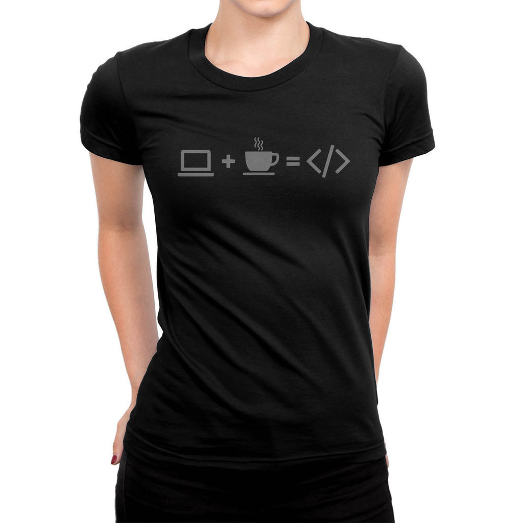 Camiseta Feminina Programador Computador E Café Programação | Shopee Brasil