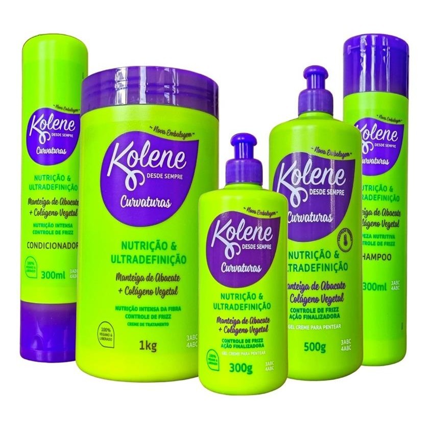 Kit Kolene Cachos Curvaturas Nutricao & Ultradefinicao completo com sh ...