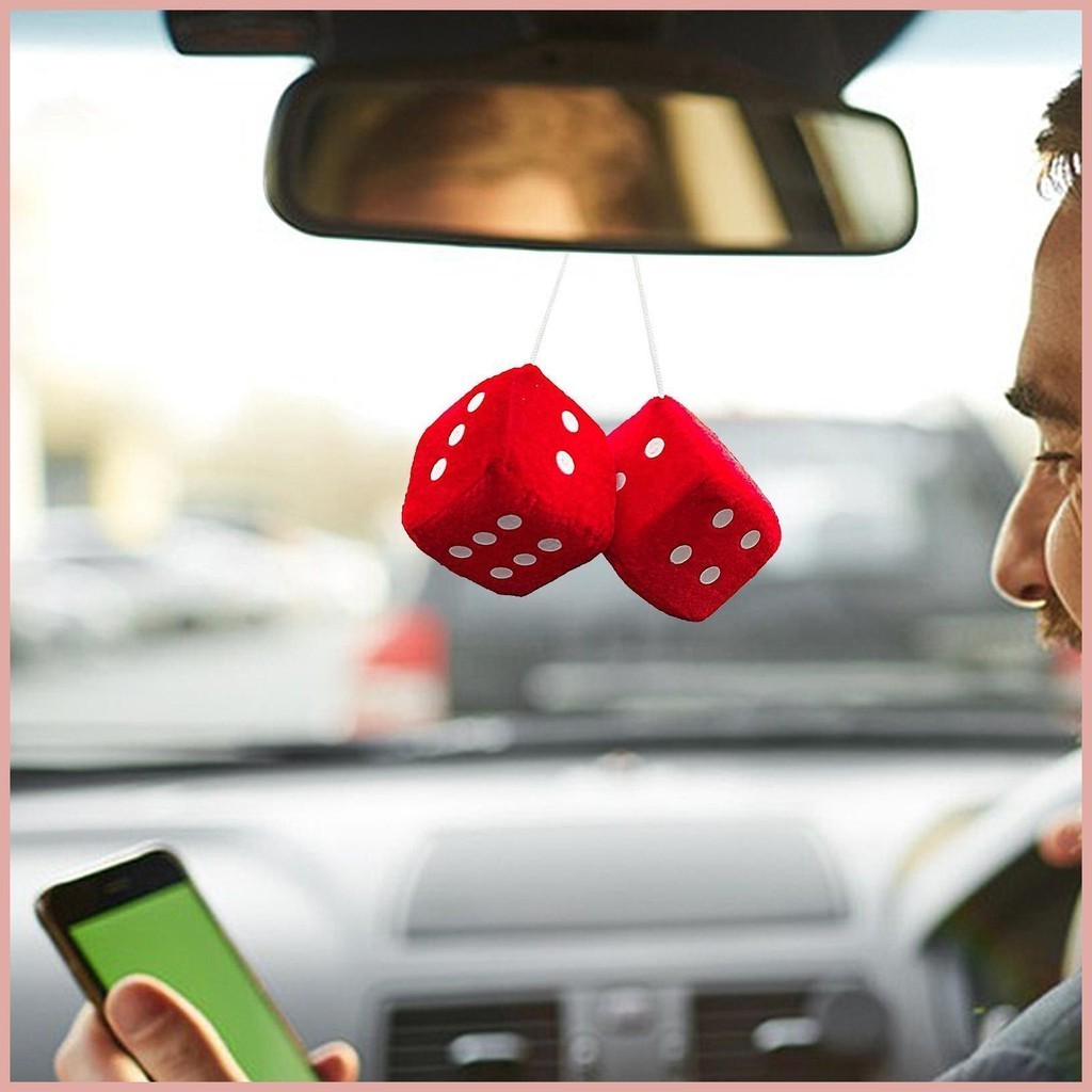 Dados Para Carro Espelho Retrovisor De Pelúcia Pequenos Decorativos ...