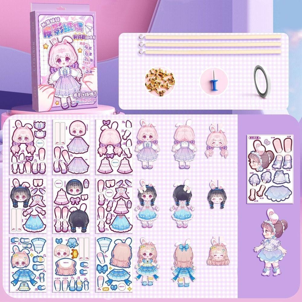 ALLEEN DIY Paper Puppet Toy , Boneca De Papel 3D Montessori Girls Feita ...