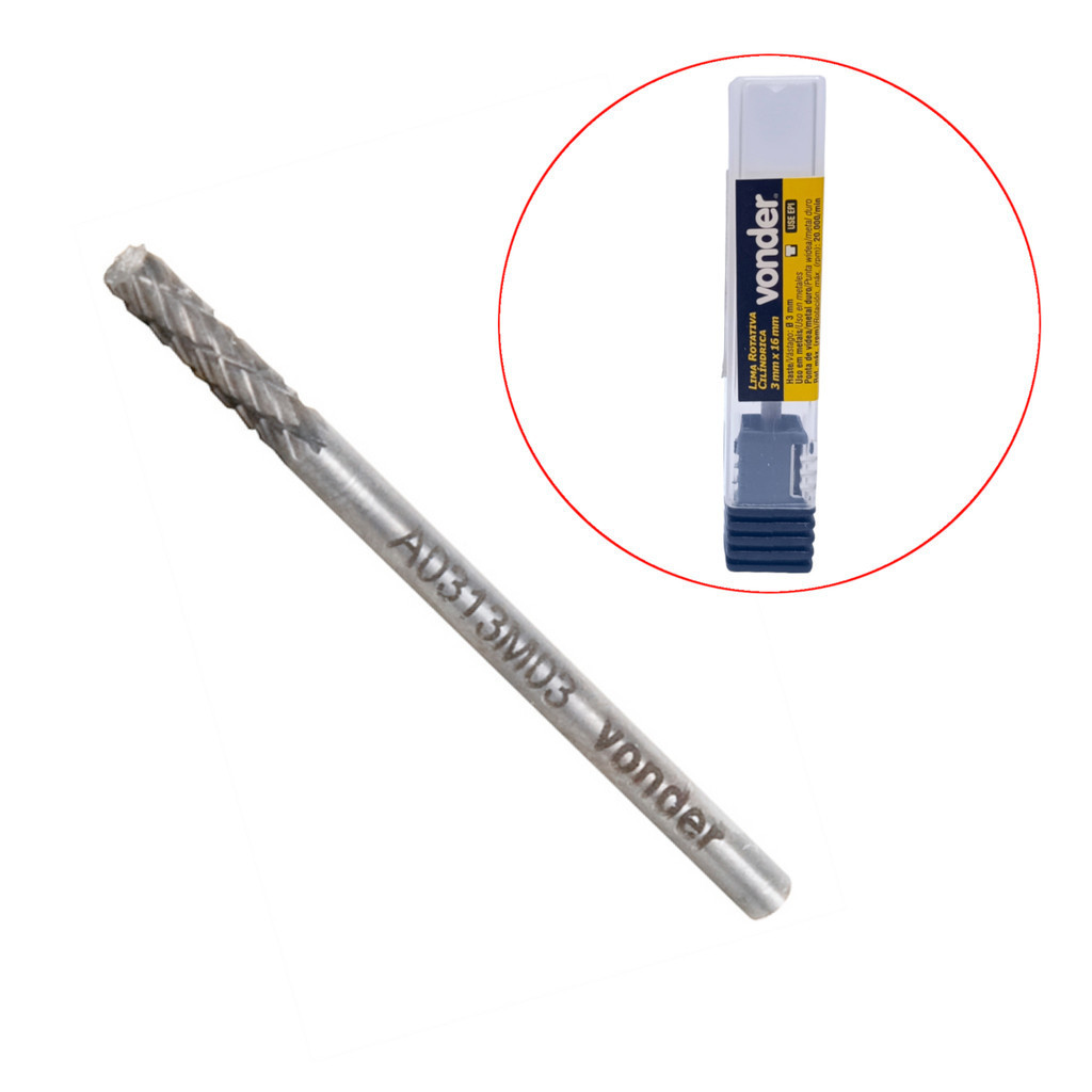Lima Rotativa Cilíndrica 3mm Para Micro Retífica Haste 3mm | Shopee Brasil