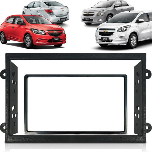 Moldura De Painel 2 Din Multimidia Dvd Mp5 Onix Cobalt Spin Prisma 2012 2013 2014 2015 2016 2017 ...