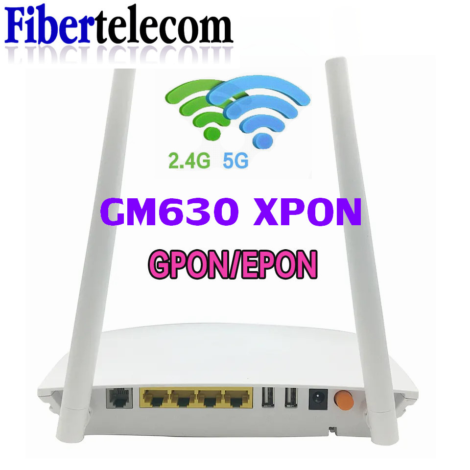 Novo XPON onu ONT GM630 Dual band 1GE + 3FE WLAN + 2.4G & 5G WIFI EPON ...