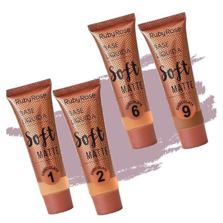 Base Soft Matte Ruby Rose Alta Cobertura Grupo 3 -Chocolate | Shopee Brasil