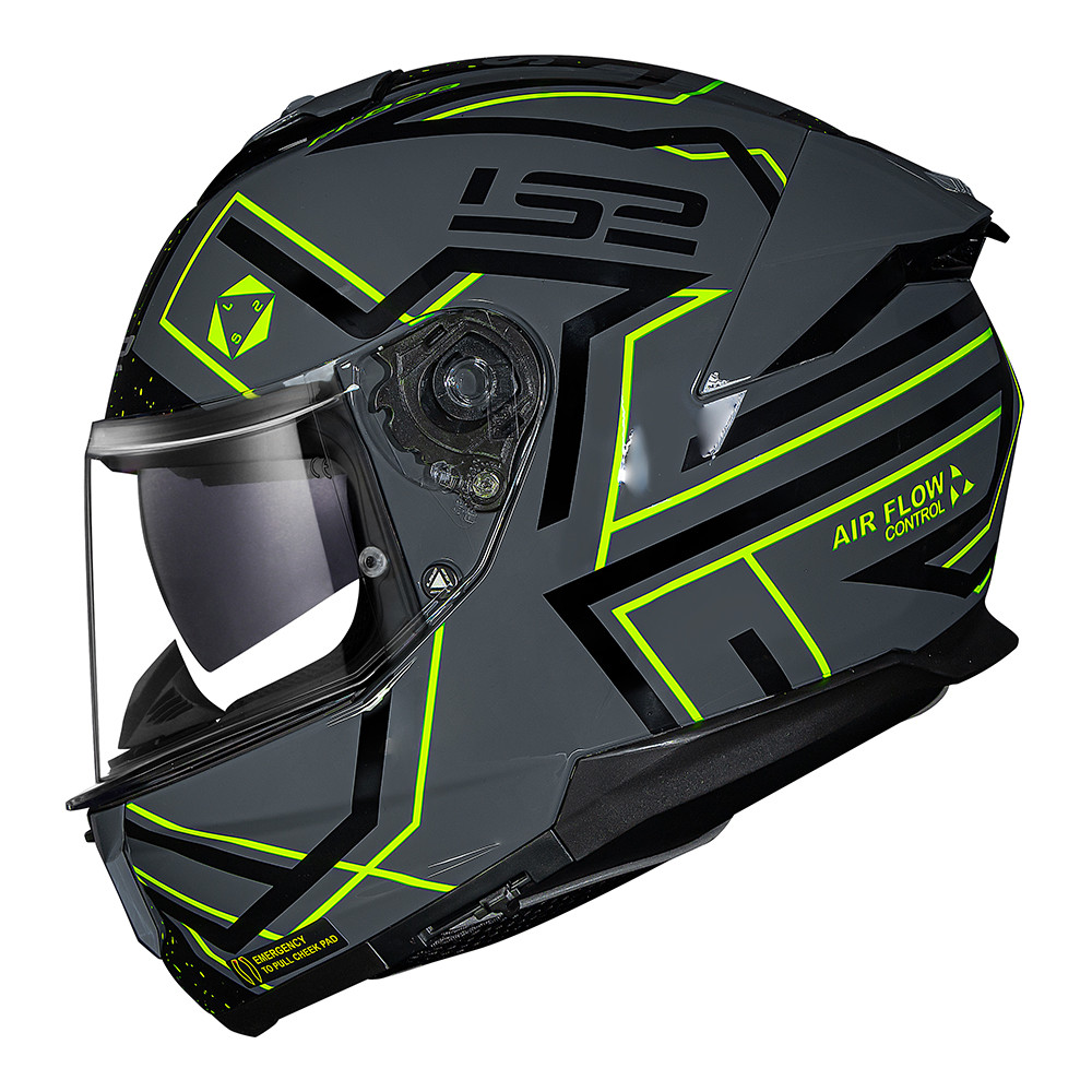 Capacete LS2 FF808 Stream II Maze Preto e Cinza Brilhante | Shopee Brasil