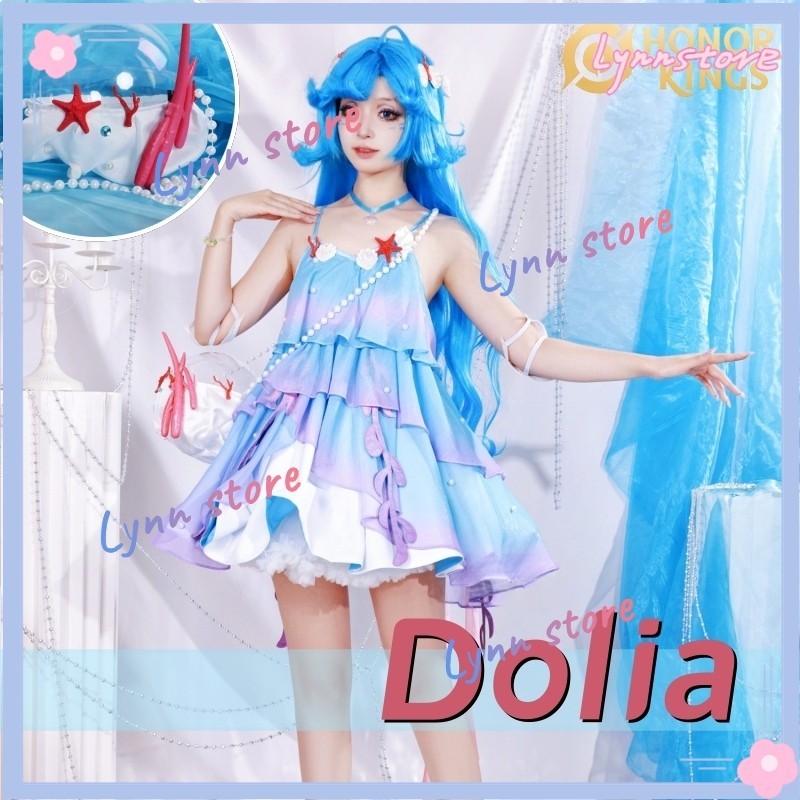 Dolia Cosplay Conjunto De Perucas De Fantasia Honra Dos Reis Sereias ...
