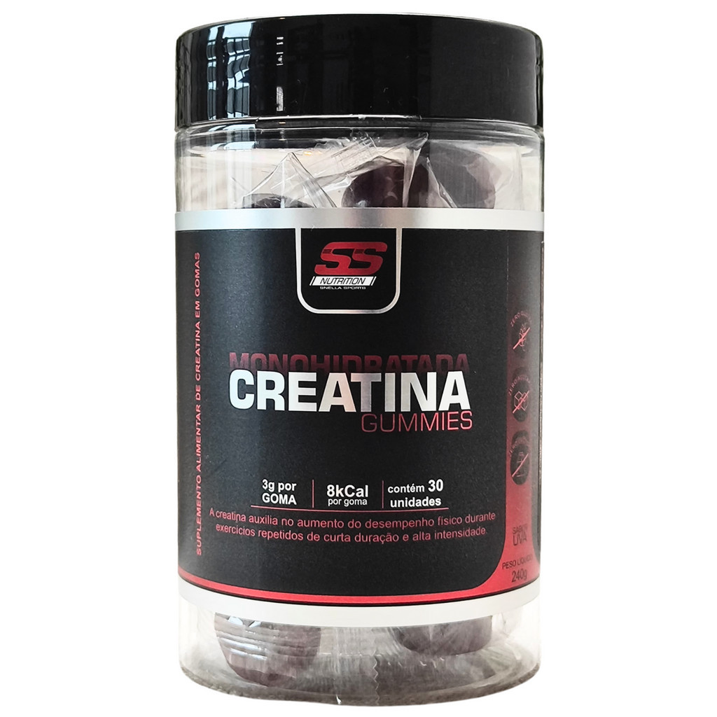 Creatina Monohidratada Gummy Suplemento Em Gomas Sabor Uva | Shopee Brasil