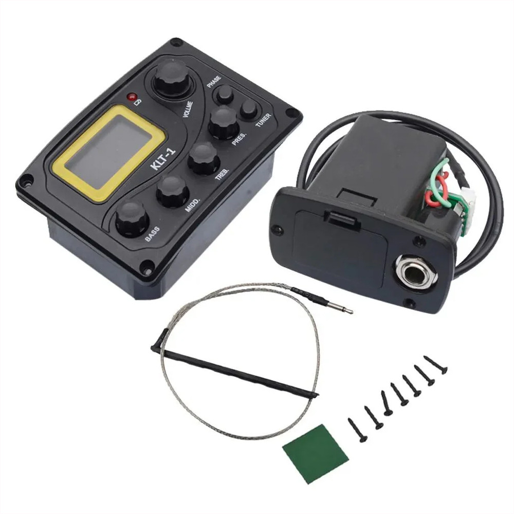 Preamp Violão Viola C/ Piezo Equalizador 4 Bandas e Afinador | Shopee ...