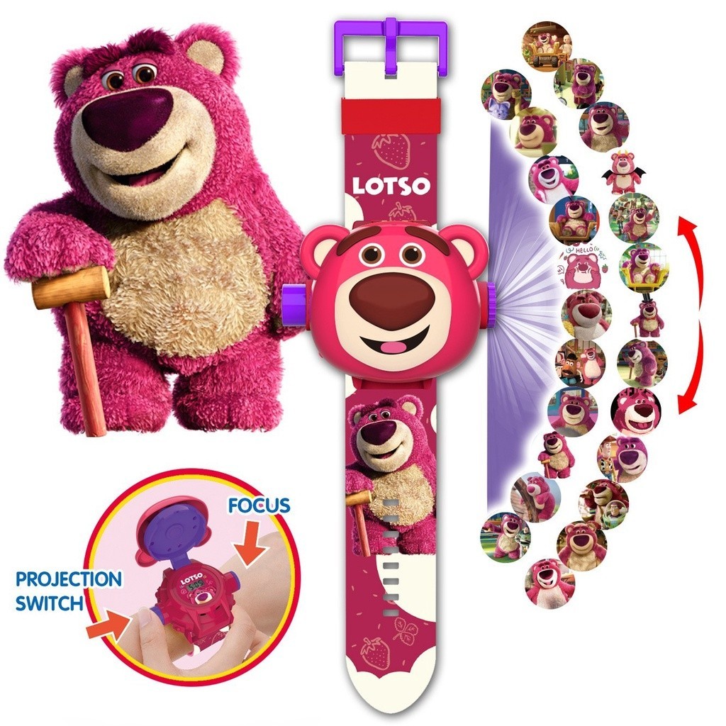 Relógio Digital Eletrônico Infantil Minnie Mouse Spiderman Elsa Lotso ...