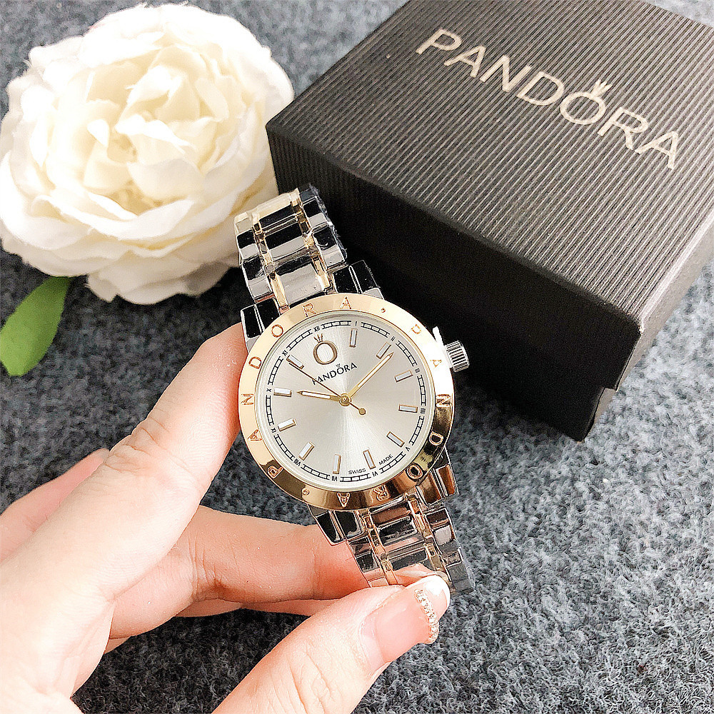 Relógio De Pulso Pandora De Quartzo Feminino De Aço Inoxidável Para ...