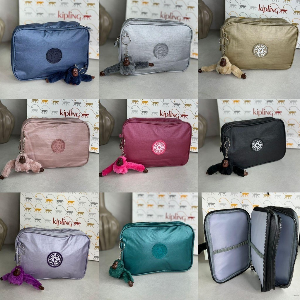 Estojo Escolar Linha KPL100 Pens 2 Zíper Box Metalizado Acompanha ...