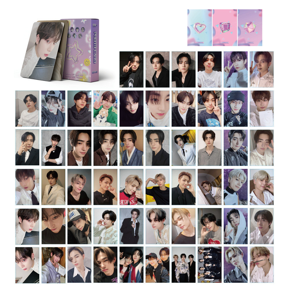 50-119pcs EN Holographic Postcards 2024 GGU GGU PACKAGE SUNGHOON HEESEUNG JAKE JAY JUNGWON NI-KI ...