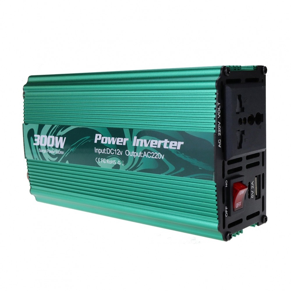 Inversor De Energia 300W DC 12V Para AC 230V Conversor De Carro Com Tomada Ca E Portas USB ...