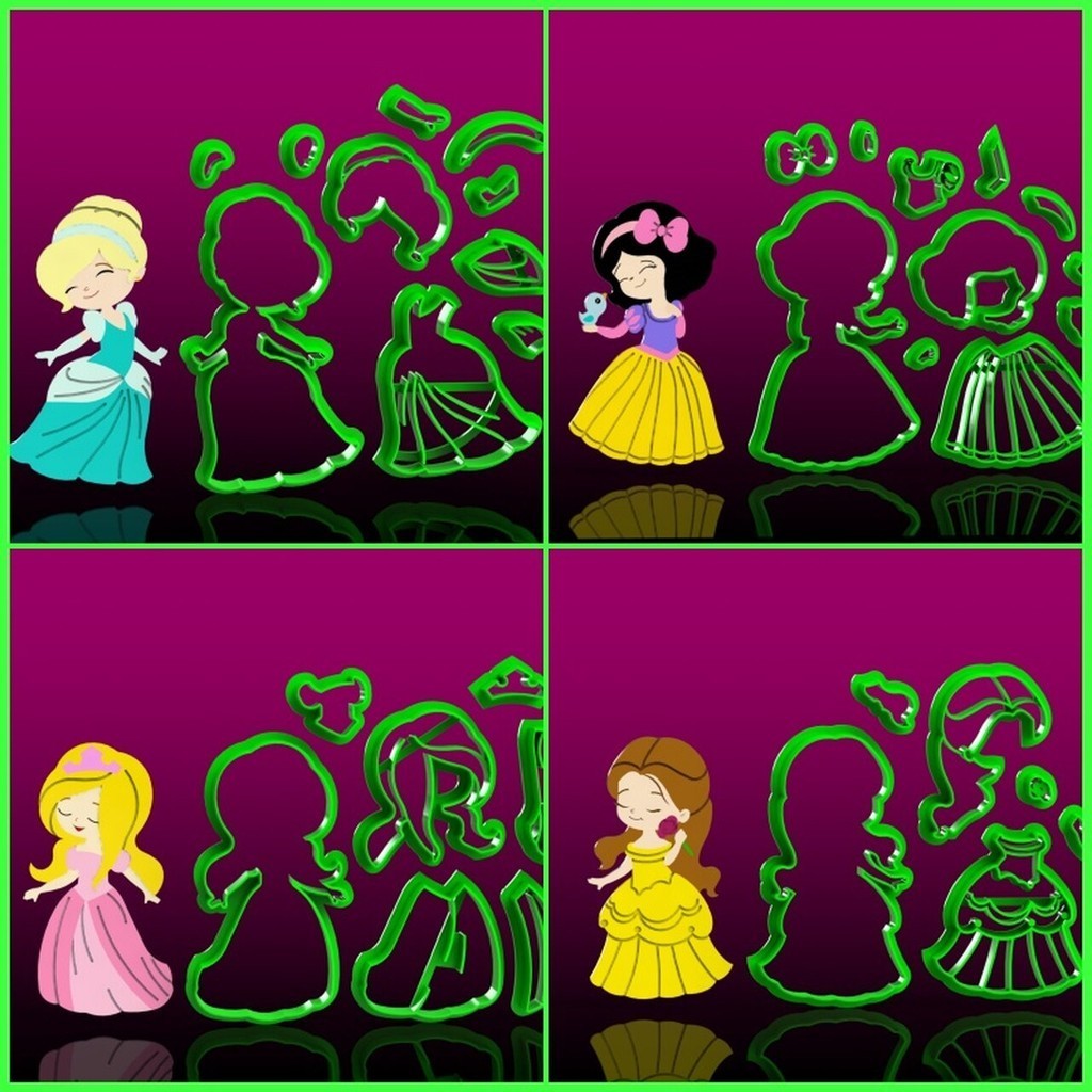 Cortador Era Uma Vez - Kit 4 Princesas Modulares | Shopee Brasil Cortador Era Uma Vez - Kit 4 Princesas Modulares | Shopee Brasil