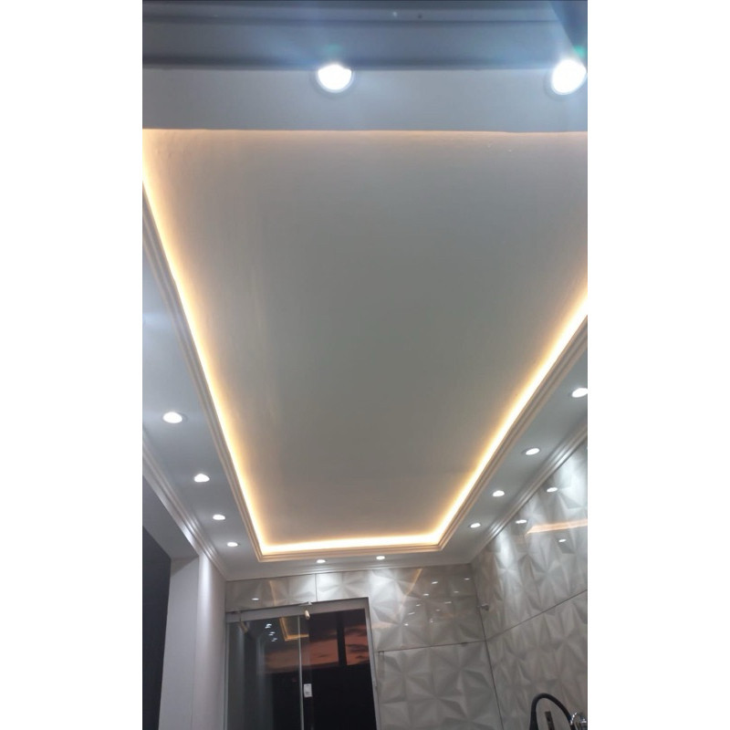 Spot Led Moldura Sanca sanca Spot Led 4 Metros Moldura Teto isopor ...