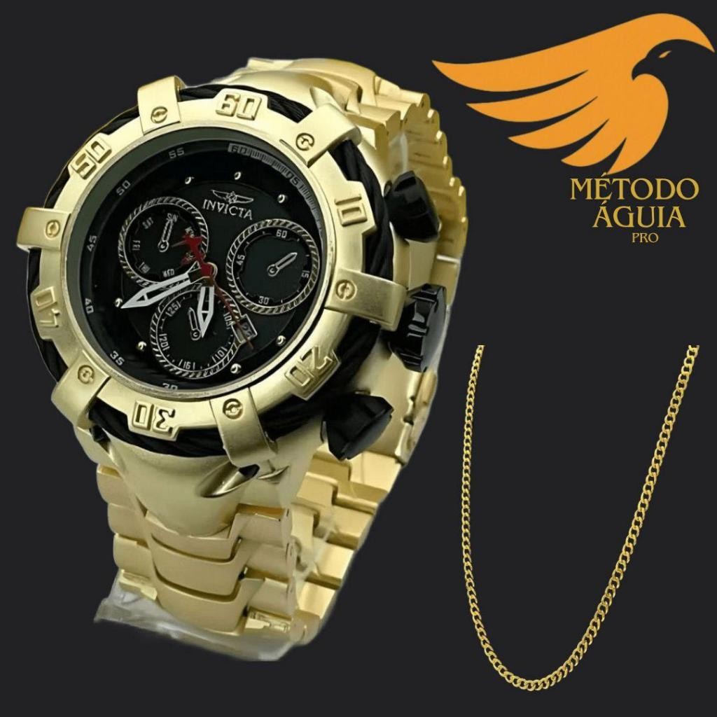 Relogio Masculino invicta Pesado Grande Thunderbolt resistente a agua+ ...