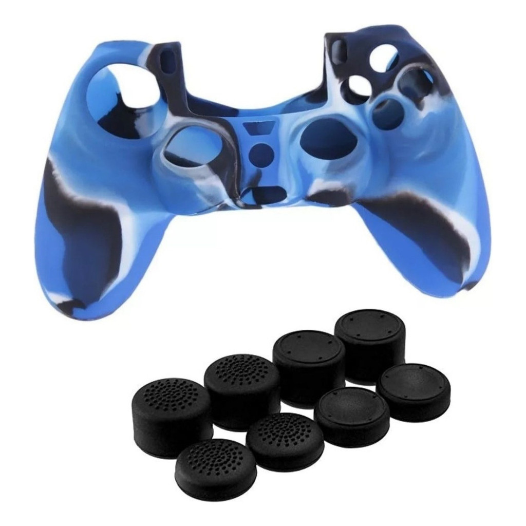 Capa Case Silicone Para Controle Ps4 + Grips | Shopee Brasil