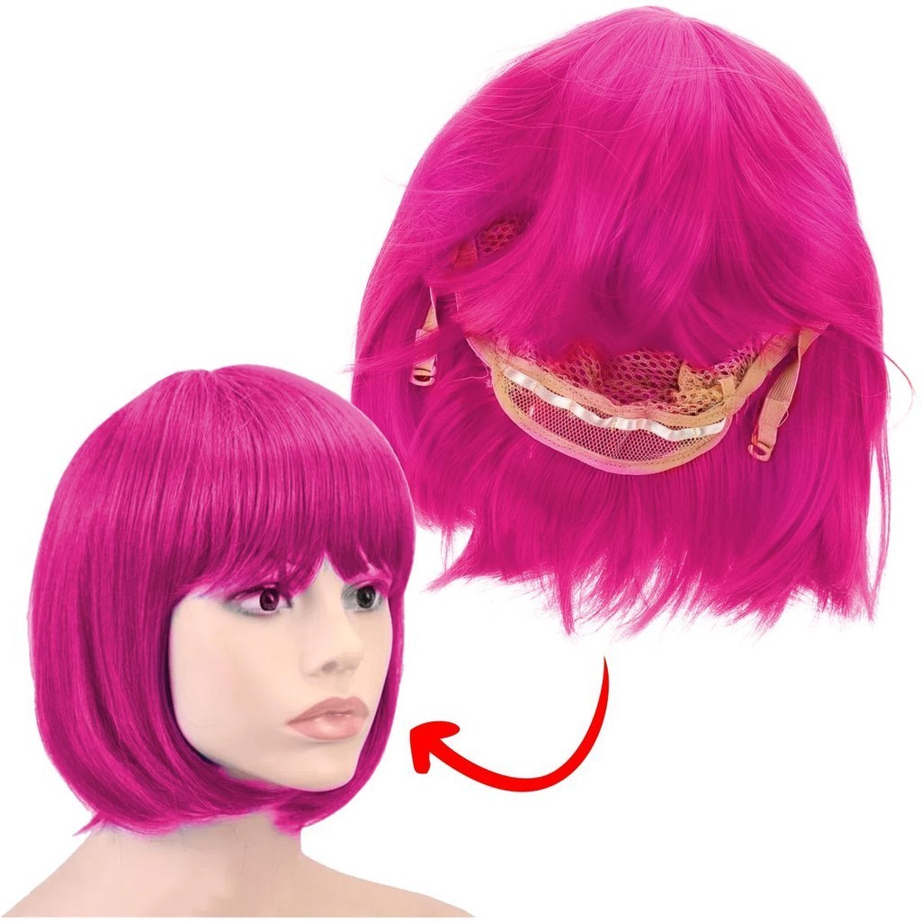 Peruca Colorida Chanel Cabelo Curto Cosplay Animes Fantasias | Shopee ...