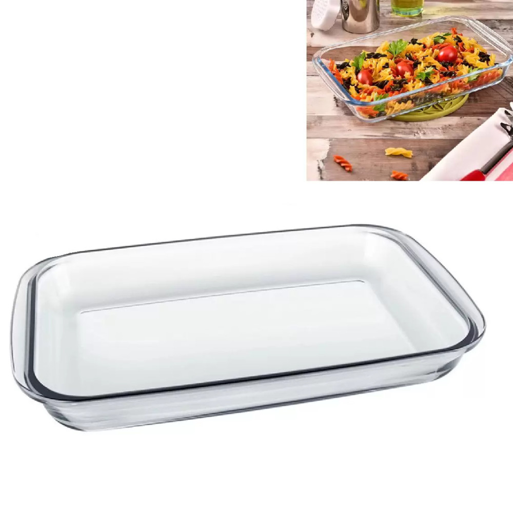 Travessa De Vidro Retangular Original 34cm Por 20,5CM Por 5cm De 2,2 ...