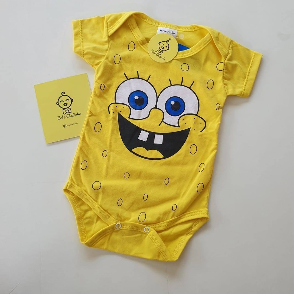 BODY TEMATICO BOB ESPONJA TERNURINHA | Shopee Brasil