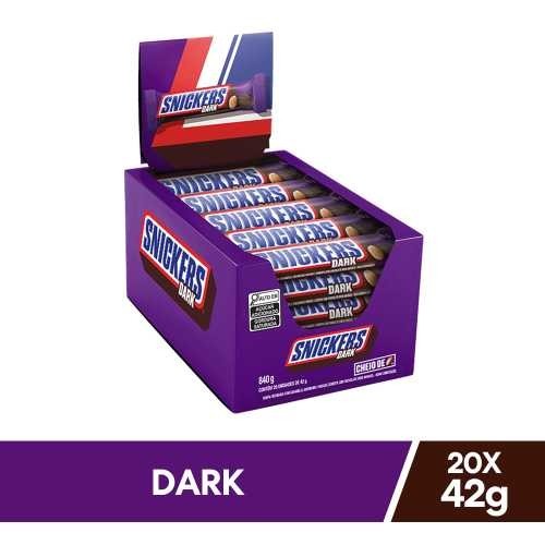 Display Chocolate Snickers Dark Com 20 Unidades De 42g | Shopee Brasil
