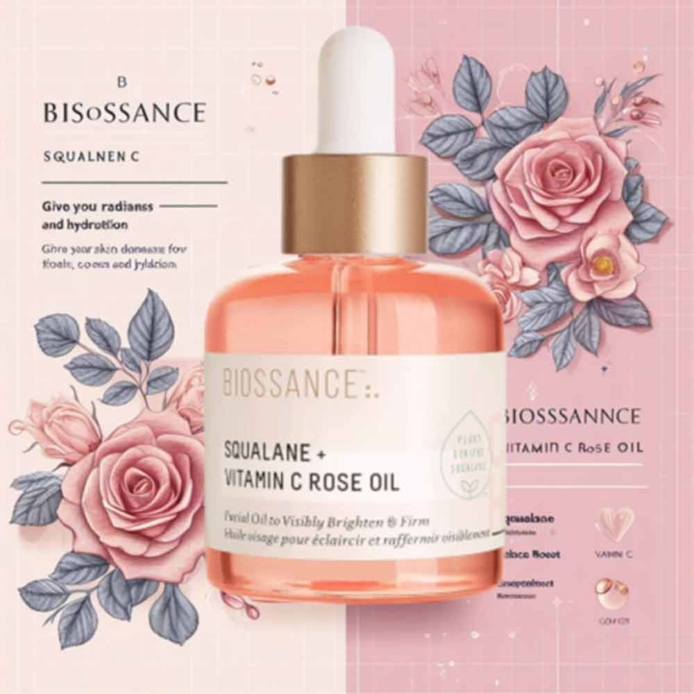 Biossance Squalane Rose Essence Oil 30ml Restore Skin Moisture and ...
