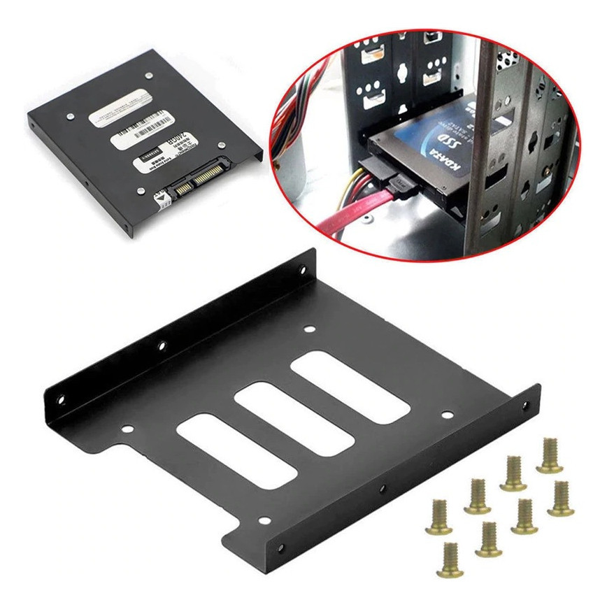 Suporte Universal Hd Ssd 2.5 Para 3.5 Adaptador C/ Parafusos | Shopee ...