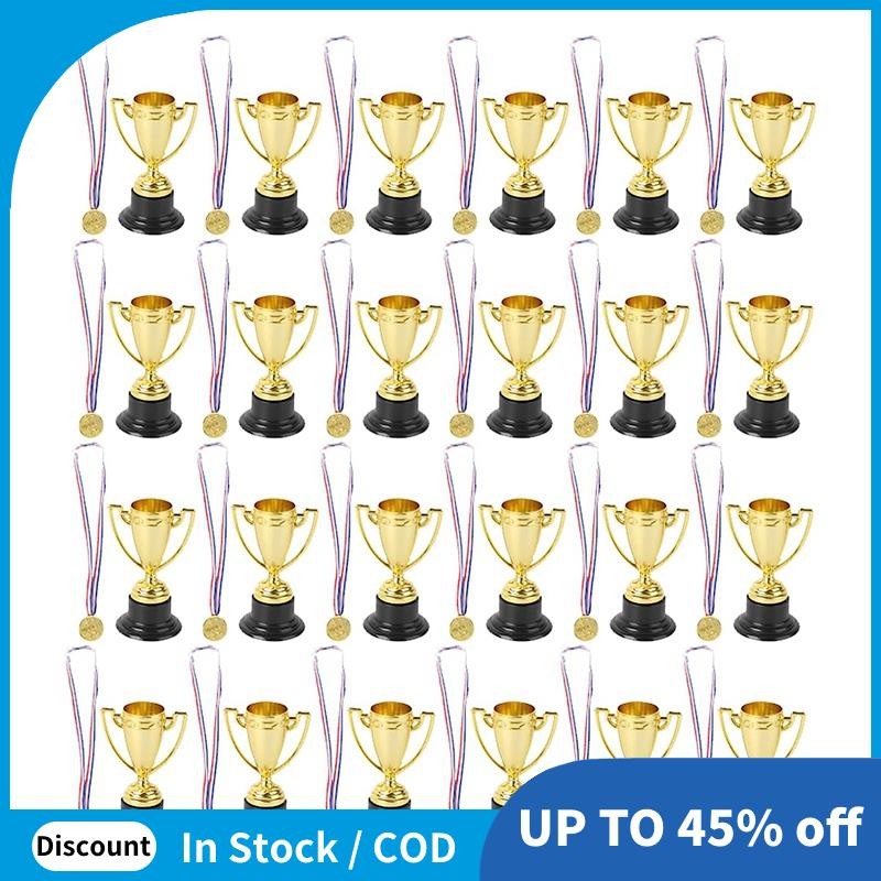 Conjunto De Troféus E Medalhas De 48 Peças , Copo De Troféu De Plástico ...