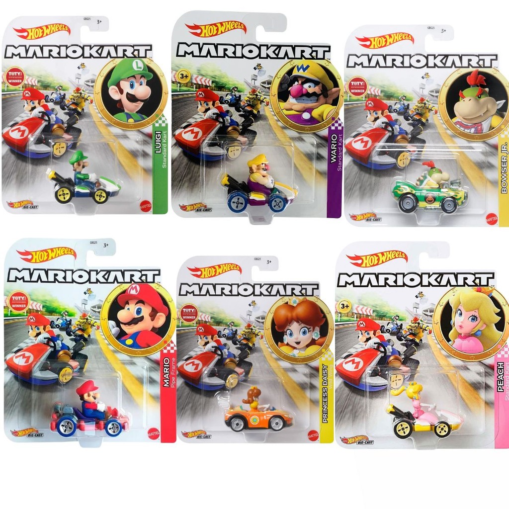 Hot Wheels Mario Kart Colecionável GBG25 Mattel T24A | Shopee Brasil