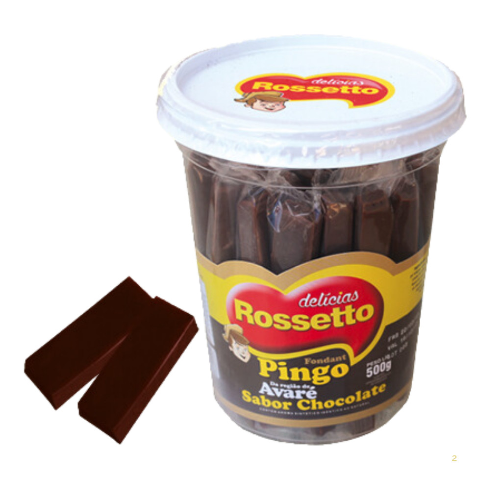 Pingo De Leite Sabor Chocolate Rossetto Com 50 Unidades De 10g | Shopee ...