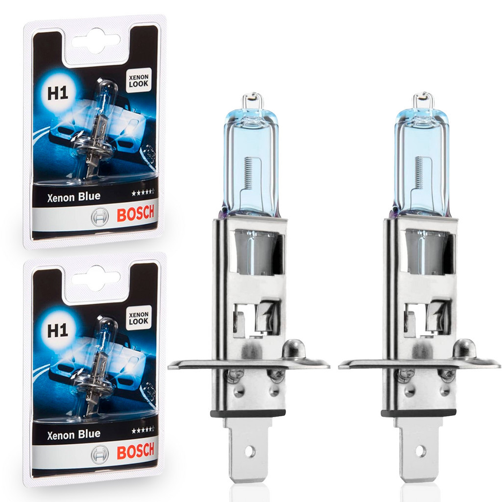 Kit Par 2 Lâmpada Farol Xenon BOSCH H1 3700K 12V 55W Intense White ...
