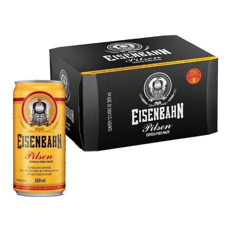 Cerveja Eisenbahn Pilsen 269ml - Pack Com 12 Unidades | Shopee Brasil