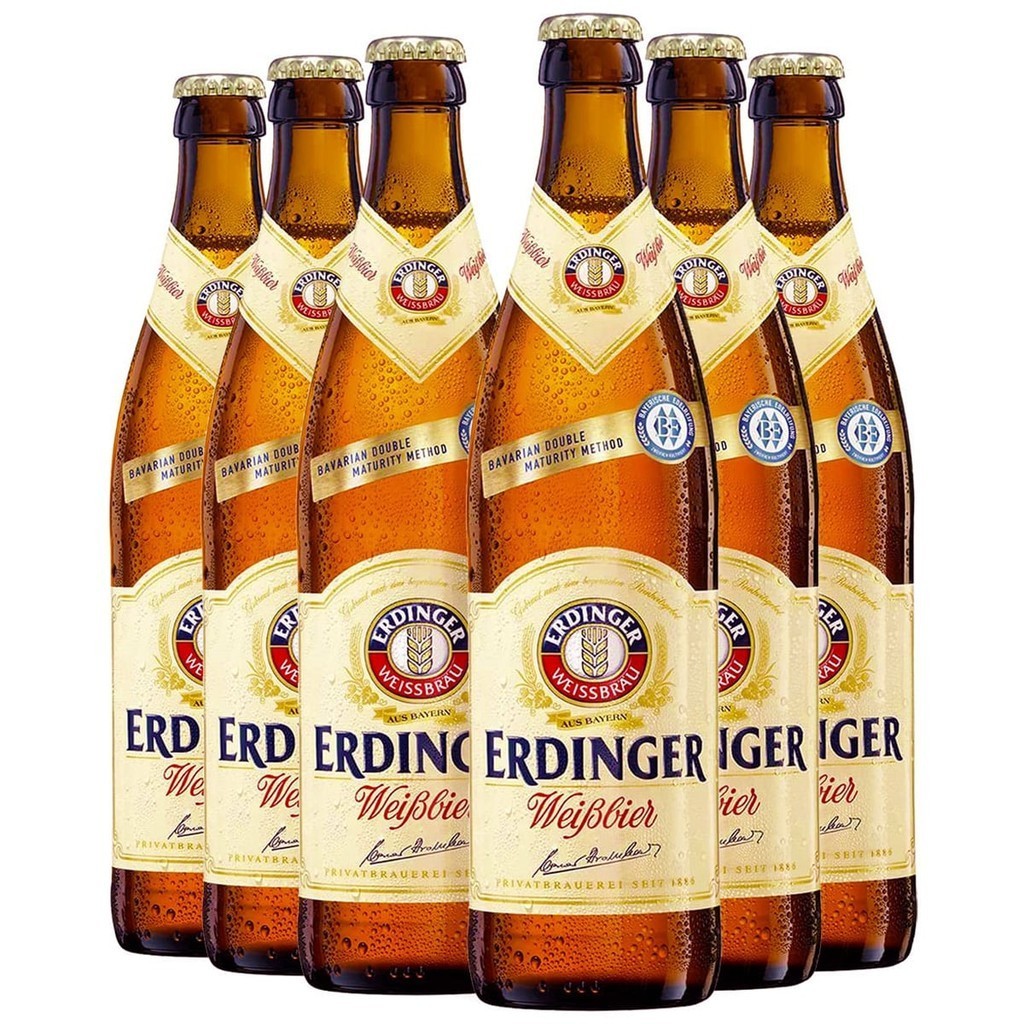 Cerveja Erdinger Tradicional WeissBier Alemã 500ml Kit 6 UN | Shopee Brasil