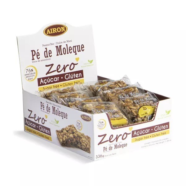 Pé de Moleque Zero 336g (contém 24 unidades de 14g) | Shopee Brasil