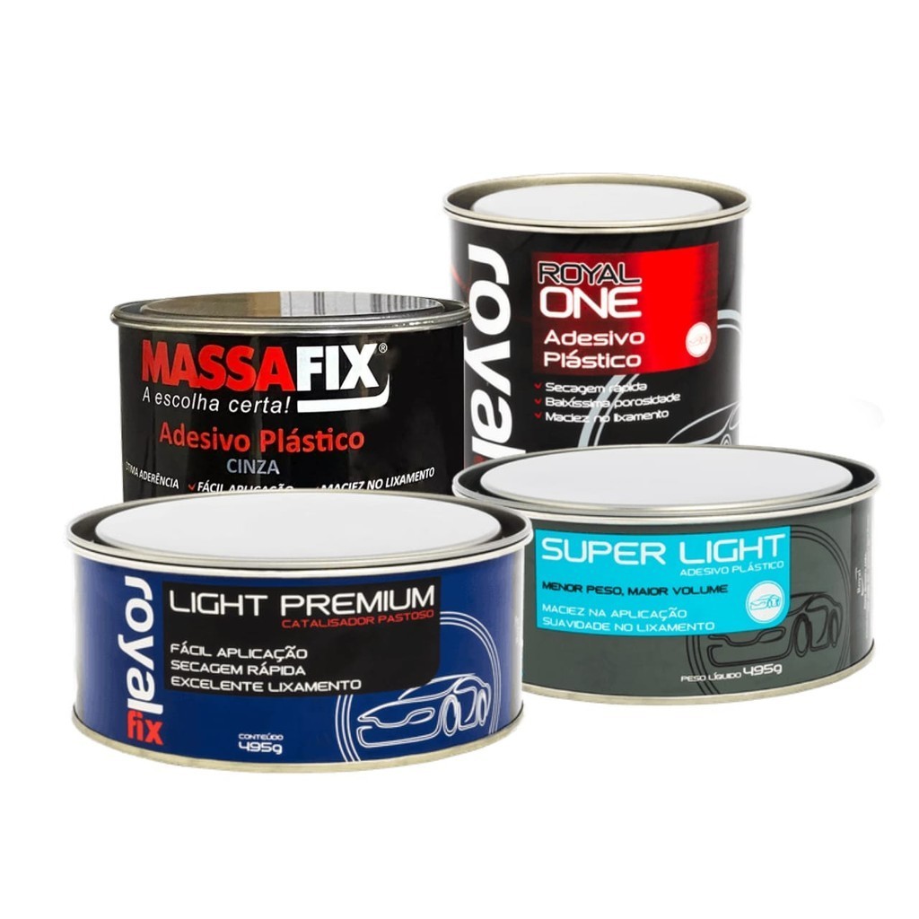 Adesivo Plástico Azul Light Premium, Cinza Super Light, Royal One Branco Ou Massa Fix ROYAL FIX ...