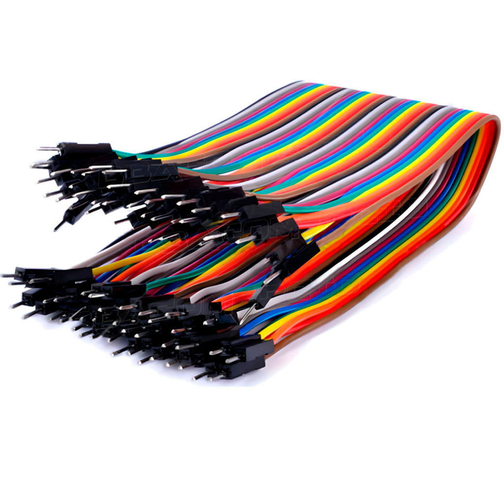 Cabo Wire Jumper 20cm 40 Fios Macho-macho Protoboard Arduino | Shopee ...