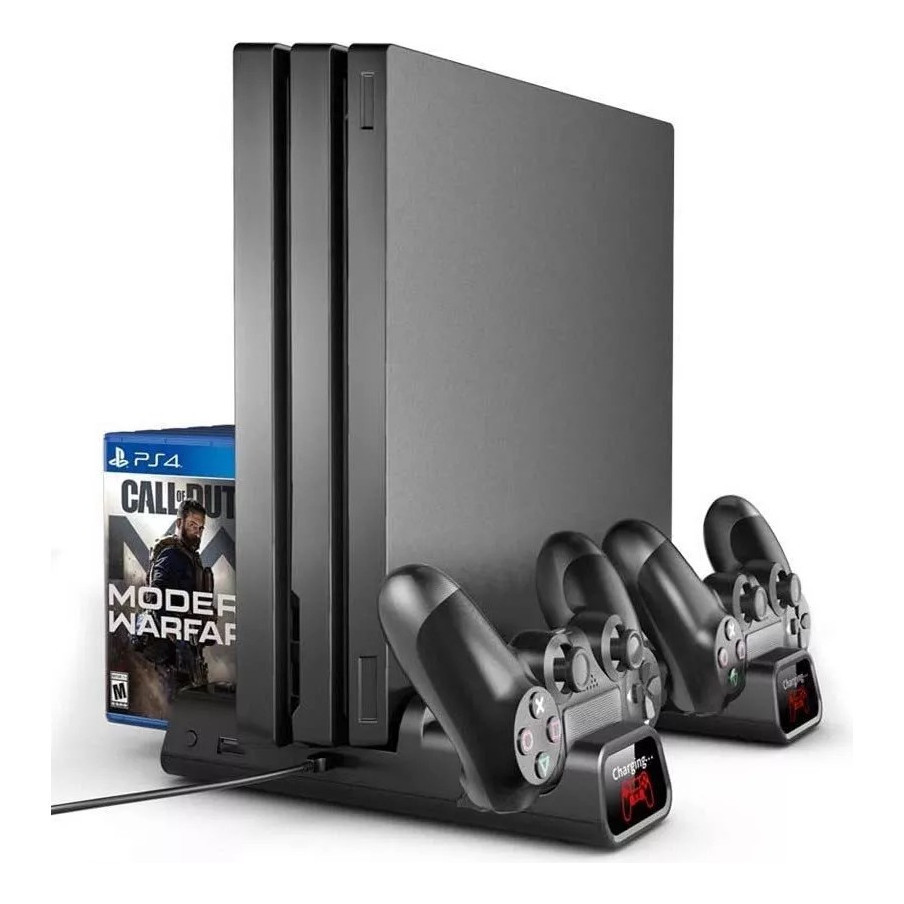 Base Para Ps4 Pro Slim Cooler Suporte Carregador 2 Controles | Shopee ...