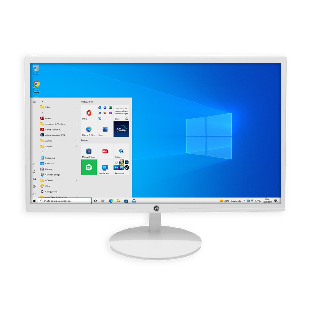 Monitor Led 23 Tela Plana 75hz Full Hd Branco Hdmi Vesa | Shopee Brasil
