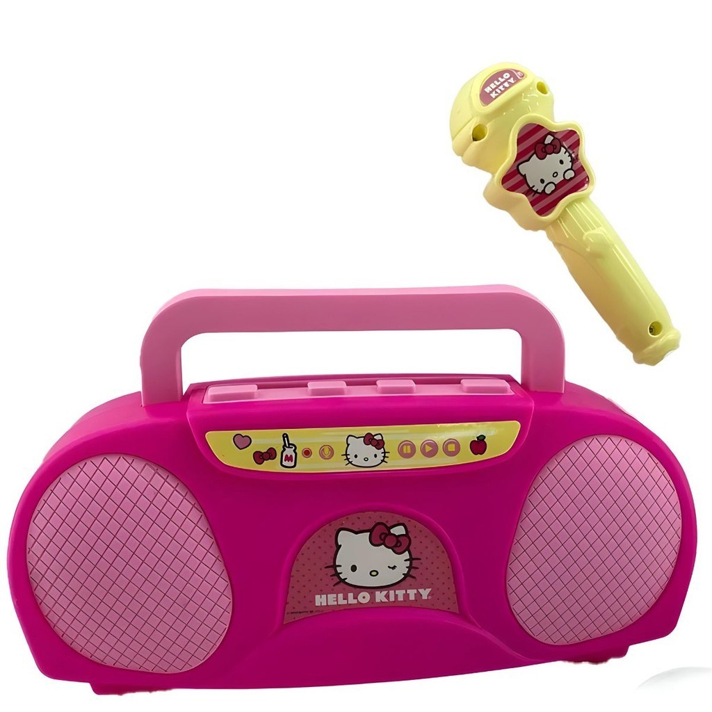 Boom Box Infantil Karaoke Hello Kitty com Microfone -Candide | Shopee ...