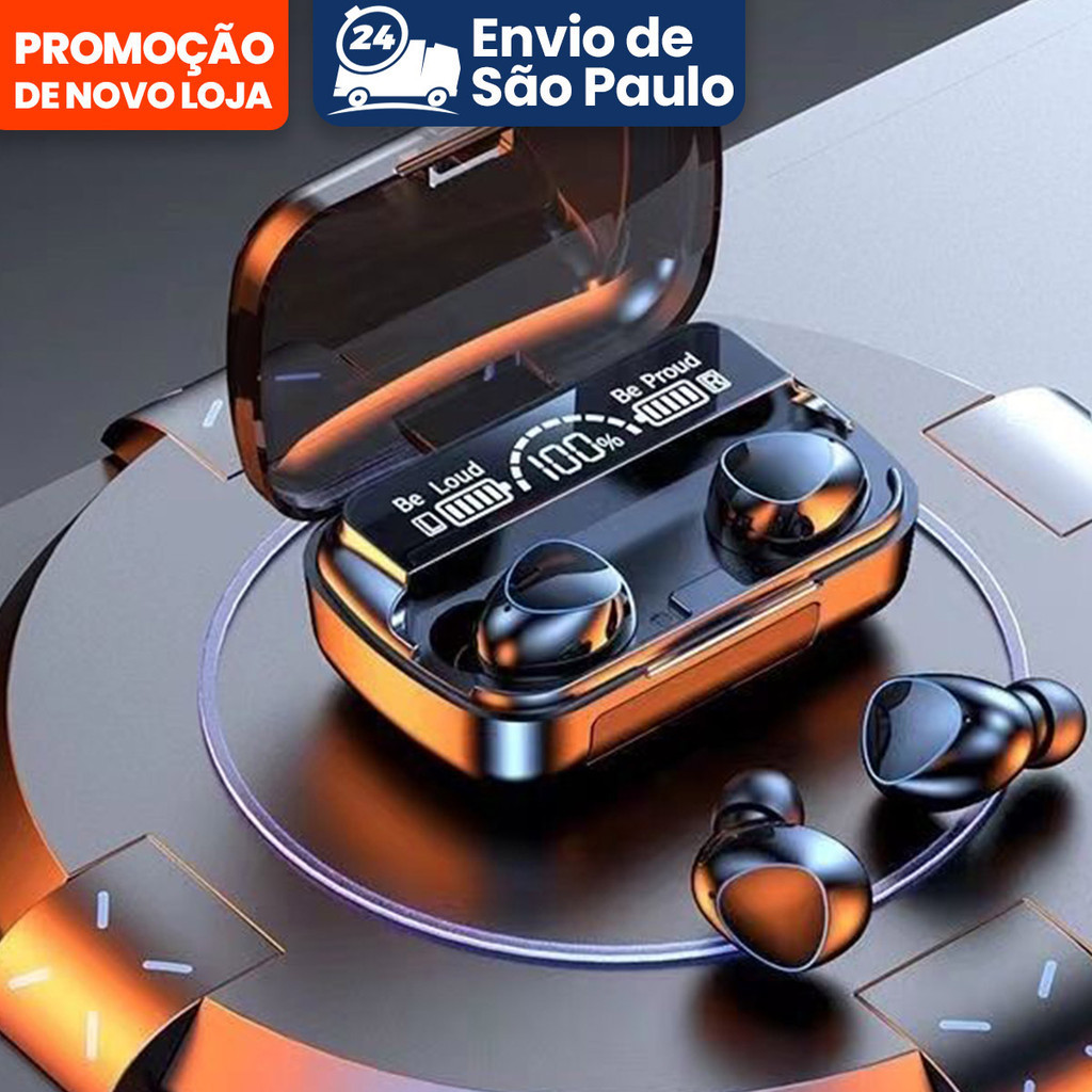 M10 Fone De Ouvido Bluetooth 5.1 Sem Fio TWS Touch Noise Reduction Waterproof | Shopee Brasil
